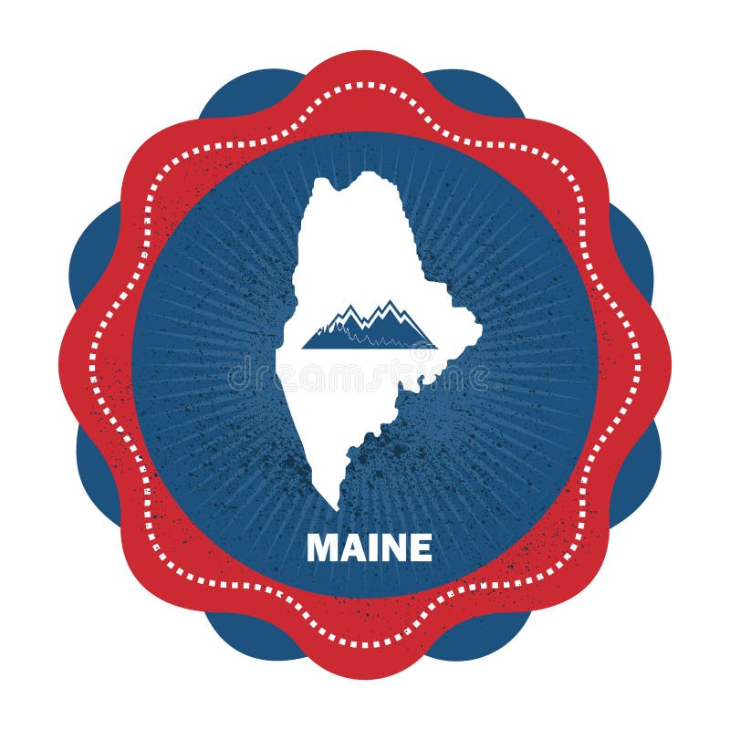 Maine State Map. Vector Illustration Decorative Design Stock Vector ...