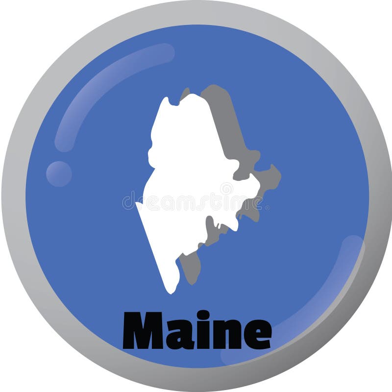 Maine State Map. Vector Illustration Decorative Design Stock Vector ...