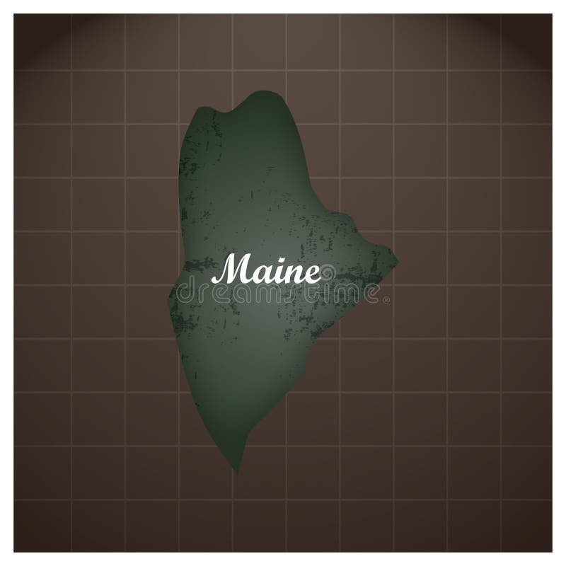 Maine State Map. Vector Illustration Decorative Design Stock Vector ...