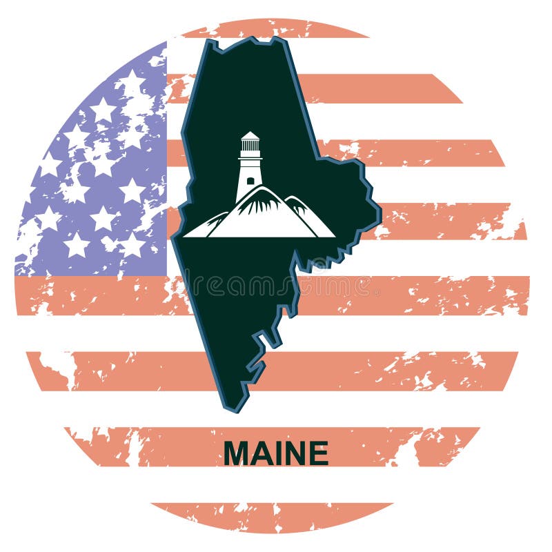 Maine State. Vector Illustration Decorative Design Stock Vector ...