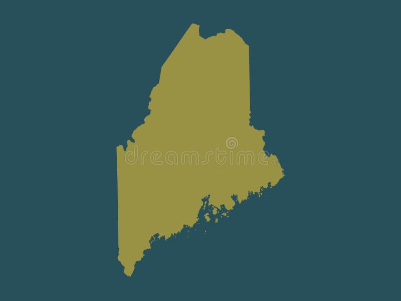 Maine, United States of America. Solid. No Legend Stock Illustration ...