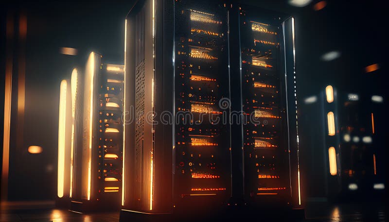 Mainframe computer server stock illustration. Illustration of ...