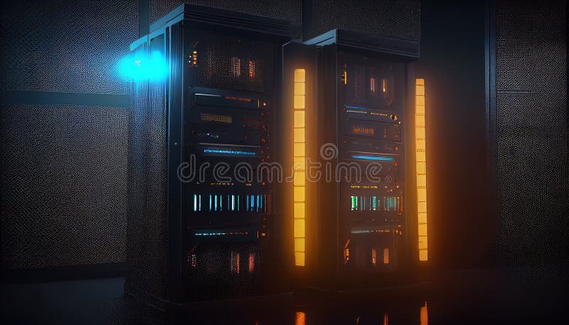 Mainframe computer server stock illustration. Illustration of storage ...