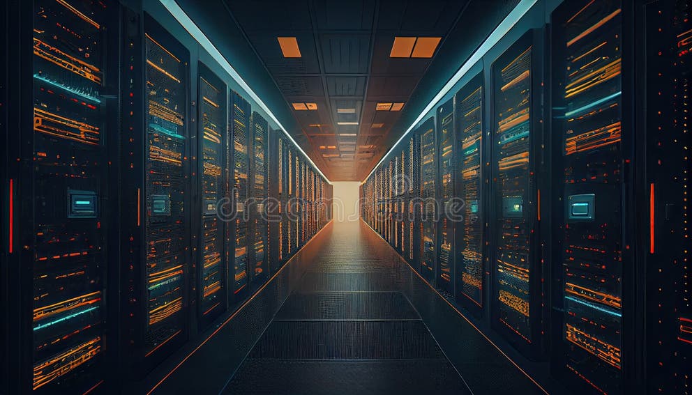 Mainframe computer server stock illustration. Illustration of ...