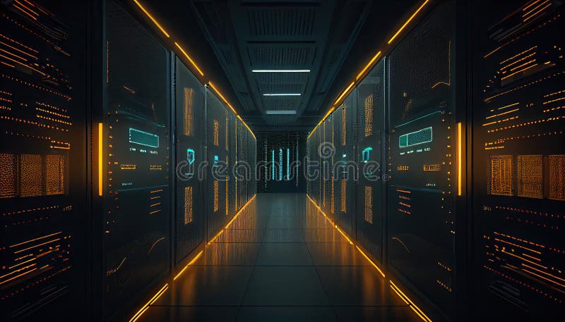 Mainframe computer server stock illustration. Illustration of security ...