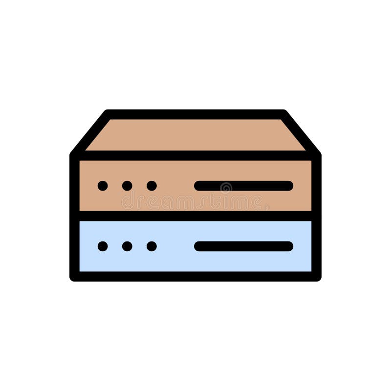 Mainframe Vector Flat Color Icon Stock Vector - Illustration of hosting ...