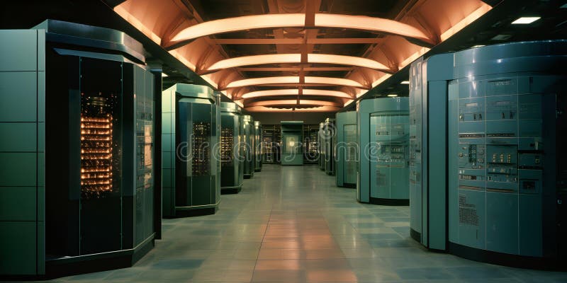 Mainframe Majesty the S Saw Vast Halls Dominated by Computing Monoliths ...