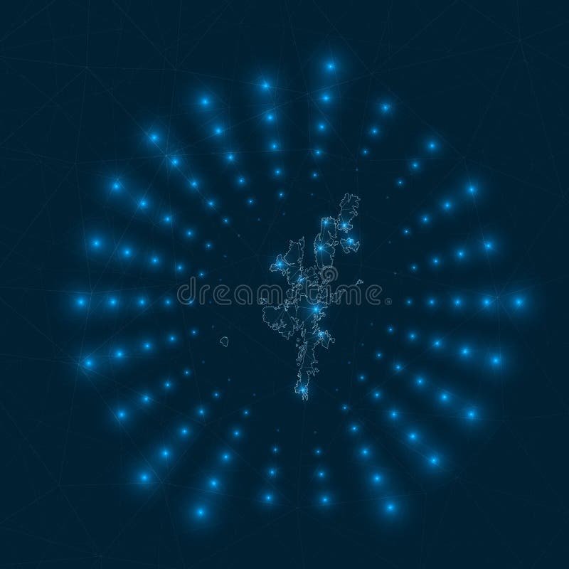 Mainland digital map. stock vector. Illustration of communication ...
