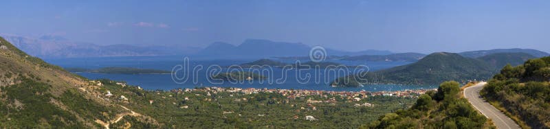Mainland and Islands Panorama Stock Photo - Image of outdoor, green ...