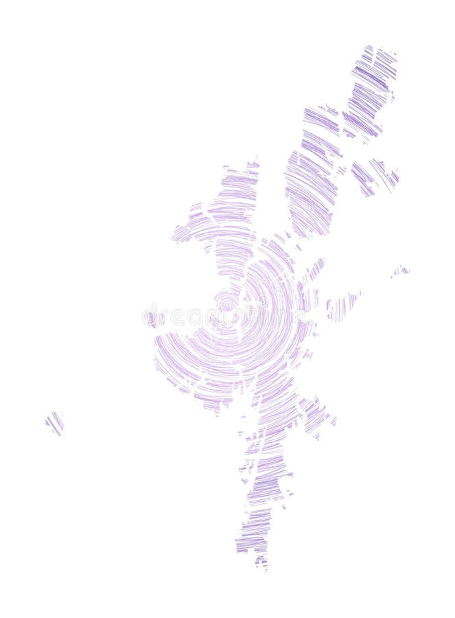 Mainland Map Filled with Concentric Circles. Stock Vector ...