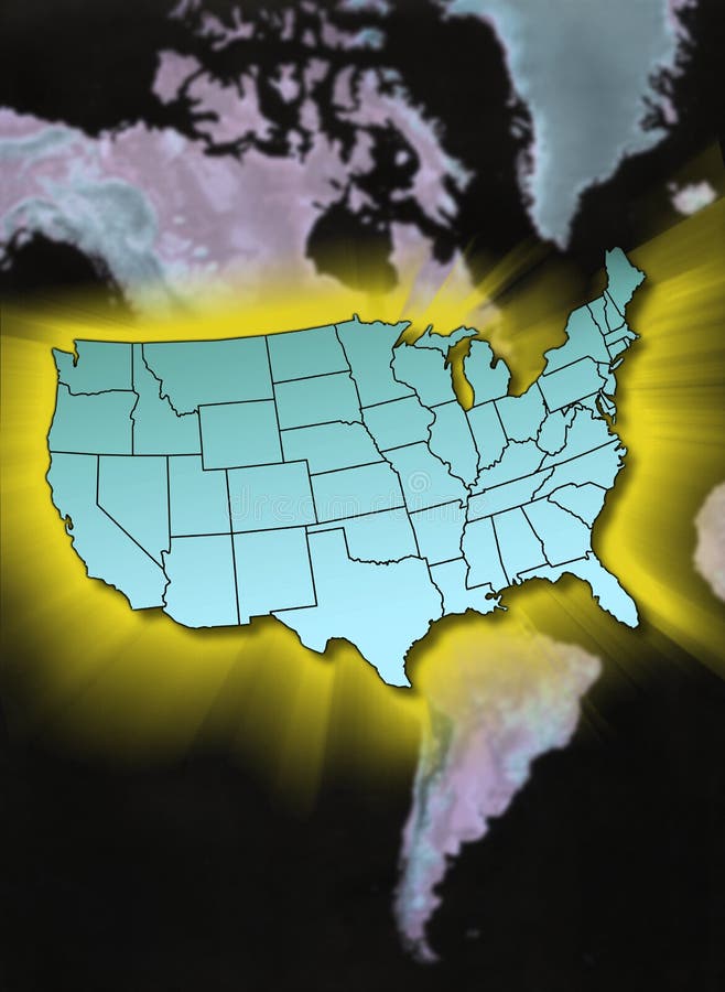 Mainland United States stock illustration. Illustration of tourism ...