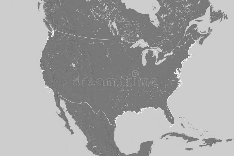 Map of US Mainland States stock illustration. Illustration of travel ...