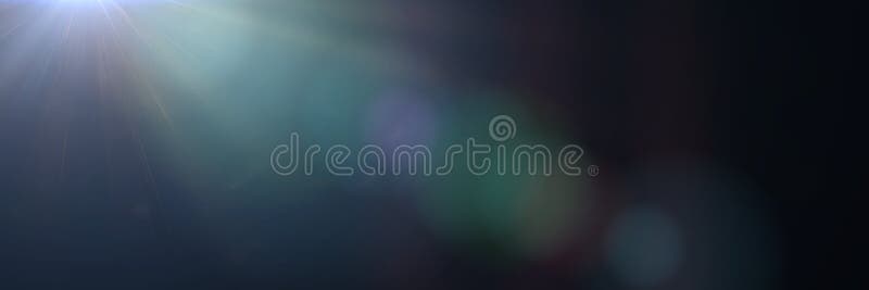Mainly Off Screen Lens Flare Effect Overlay Banner Texture with Bokeh ...