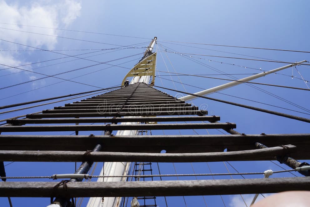 Mainmast stock photo. Image of mainmast, hawser, cordage - 67527950