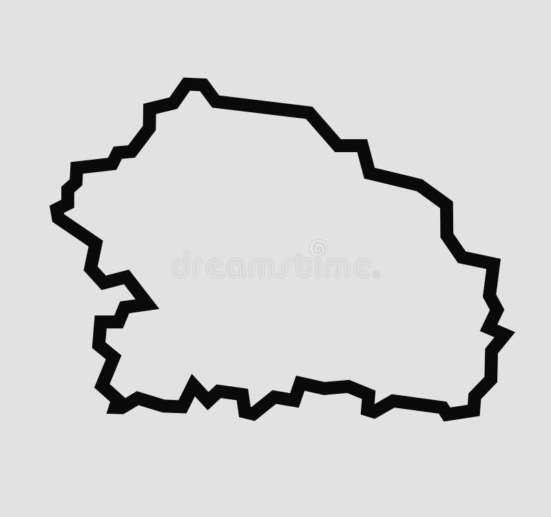 Mainpuri District Vector Map with Bold Black Outline Stock Vector - Illustration of geographic ...