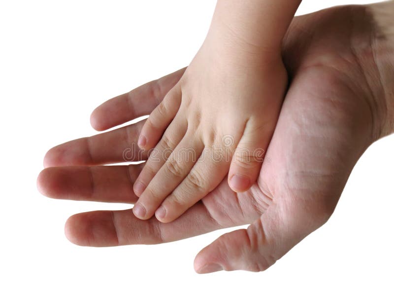 Mains D'enfant Et De Parent Ensemble Image stock - Image du chéri ...
