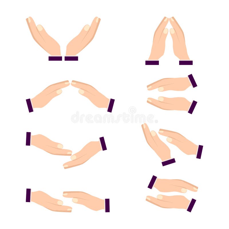 Les Différentes Positions Des Mains Illustration de Vecteur ...