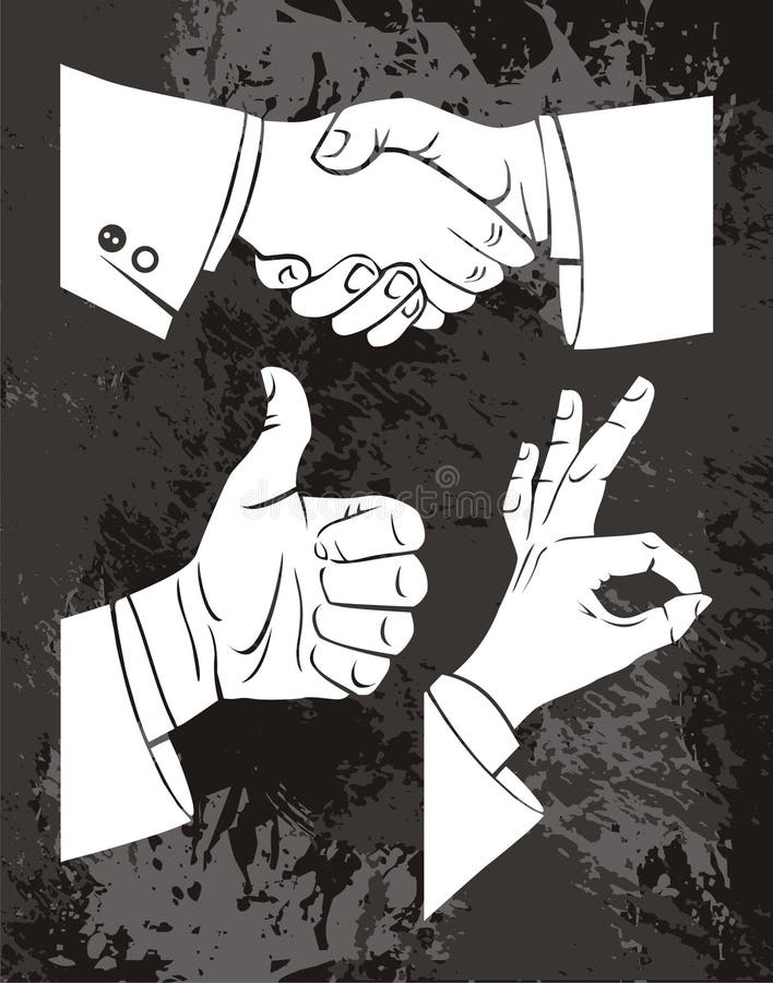 Mains de vecteur illustration de vecteur. Illustration of handshake ...