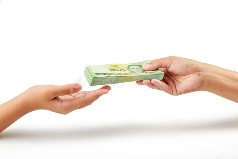 Mains donnant l'argent image stock. Image of achat, gens - 91575879