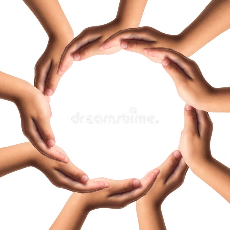 Mains Formant Le Cercle D'isolement Sur Le Fond Blanc. Image stock ... Mains Formant Le Cercle D'isolement Sur Le Fond Blanc. Image stock ...