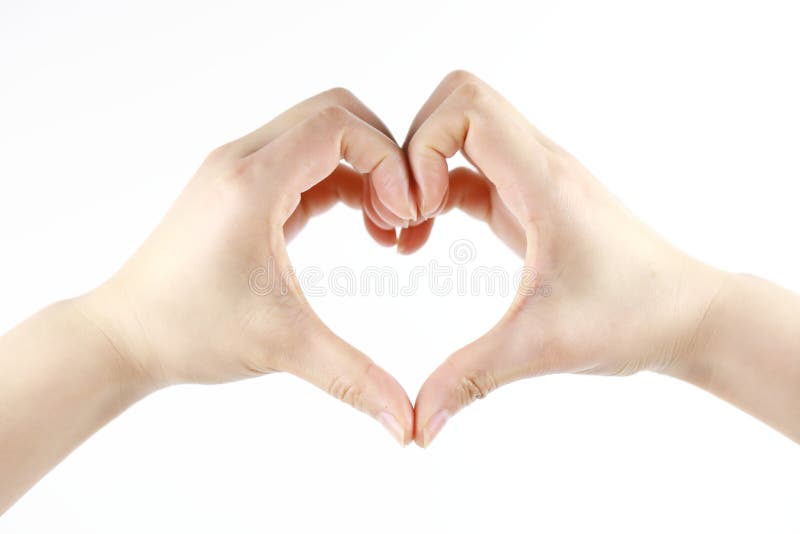 Mains Formant Un Coeur D'isolement Sur Le Fond Blanc, Concept D'amour ... Mains Formant Un Coeur D'isolement Sur Le Fond Blanc, Concept D'amour ...