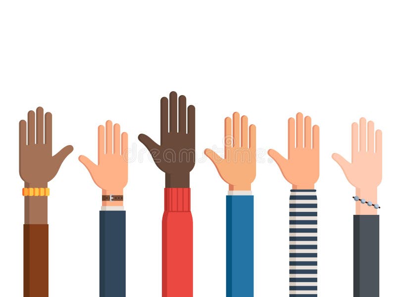 Mains Humaines Et Une Main Gauche Illustration de Vecteur ...