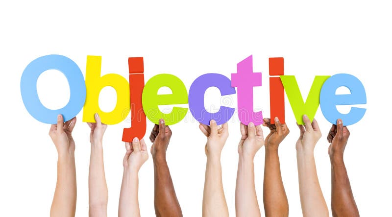 Mains Humaines Jugeant Word Objectif Photo stock - Image du innovation ...