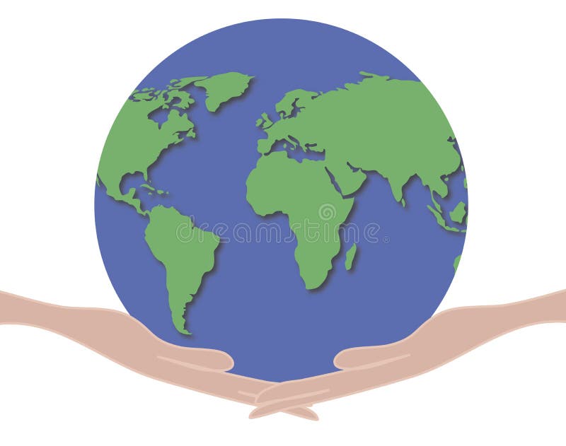 Mains retenant le monde 1 illustration stock. Illustration du porter ...