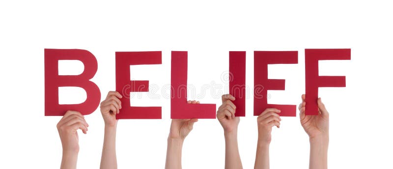 Mains tenant la croyance photo stock. Image du caucasien - 35596778