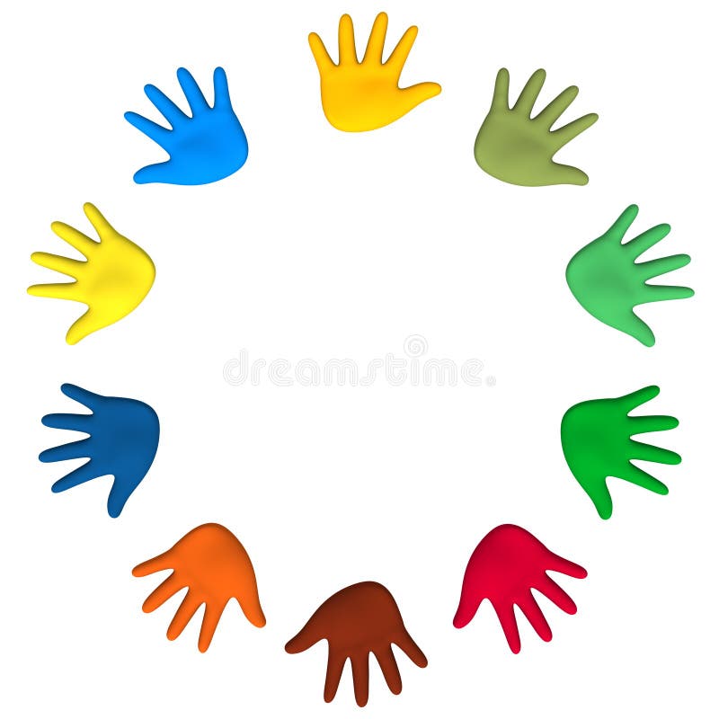 Mains unies illustration de vecteur. Illustration du planète - 21882110