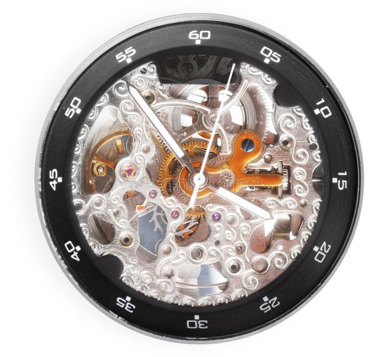 Mainspring in the Mechanism of a Pocket Watch Stock Image - Image of ...