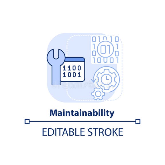 Maintainability Light Blue Concept Icon Stock Vector - Illustration of ...
