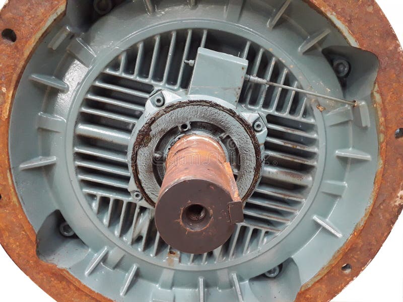 Maintainance and Clean Gear Shaft of Rotating Motor Stock Image - Image ...