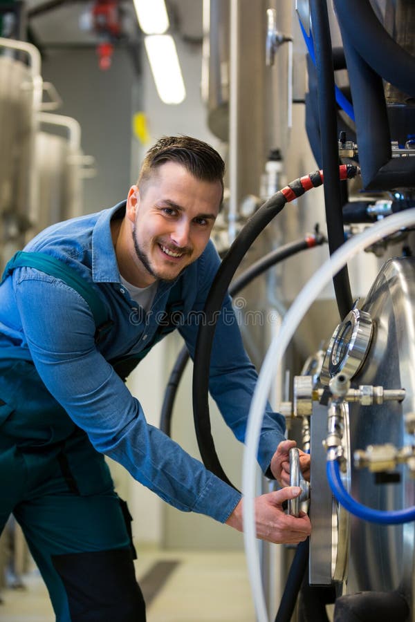 Maintained Worker Working at Brewery Stock Photo - Image of industry ...