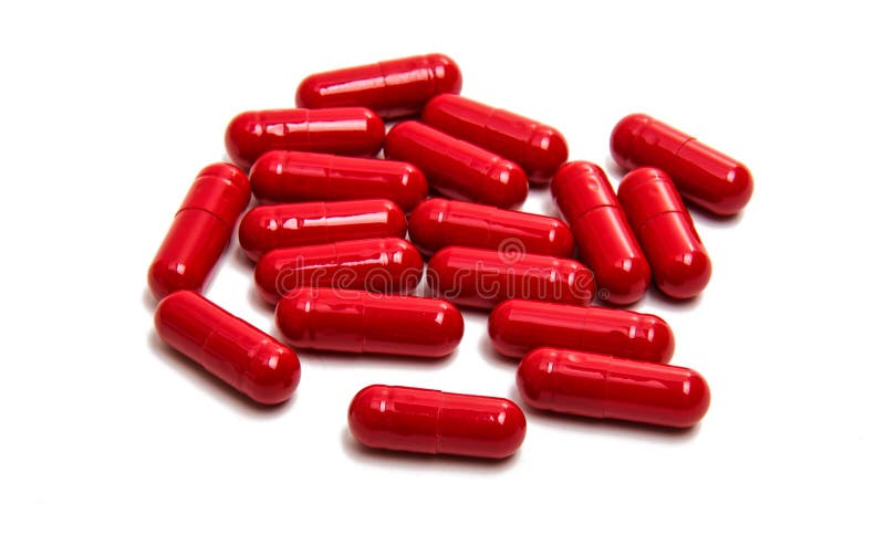 Maintaining Health Red Capsules Isolated Stock Photo - Image of healthy ...