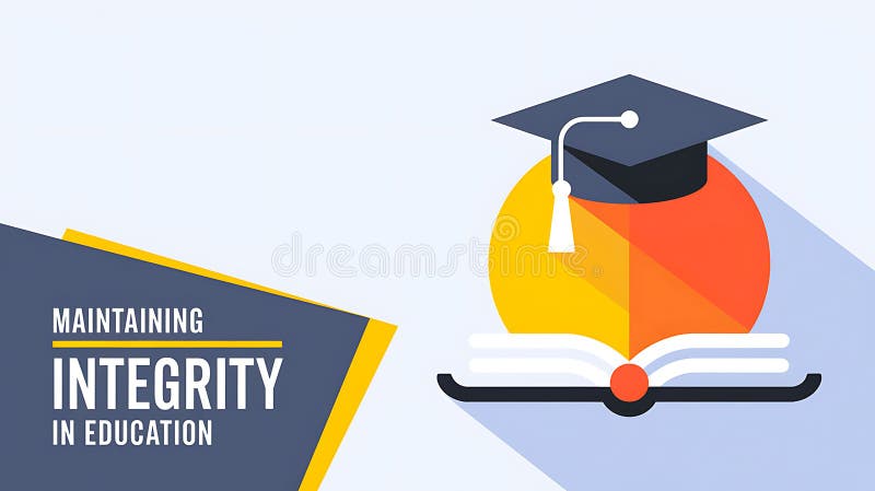 Maintaining Integrity in Education Stock Illustration - Illustration of ...