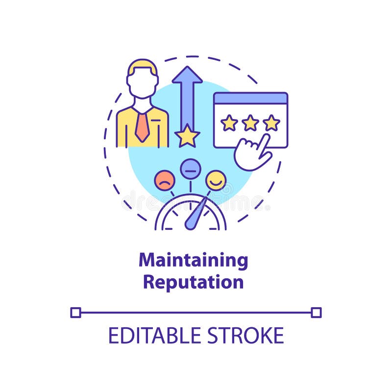 Maintaining Reputation Concept Icon Stock Vector - Illustration of ...