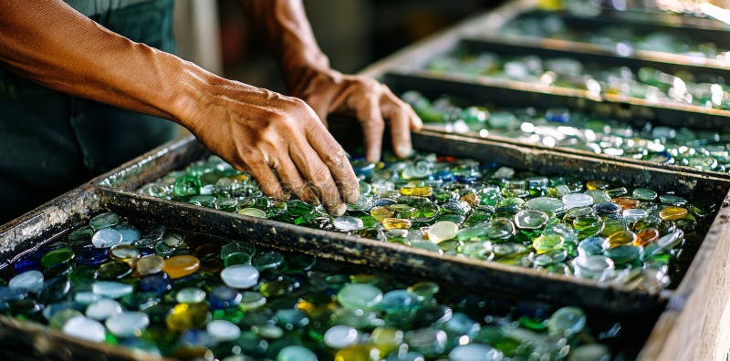 Maintaining Safety Protocols while Sorting Broken Glass by Color in a ...