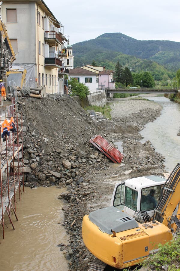 Maintenance Along the River Stock Photo - Image of shovel, power: 92100182