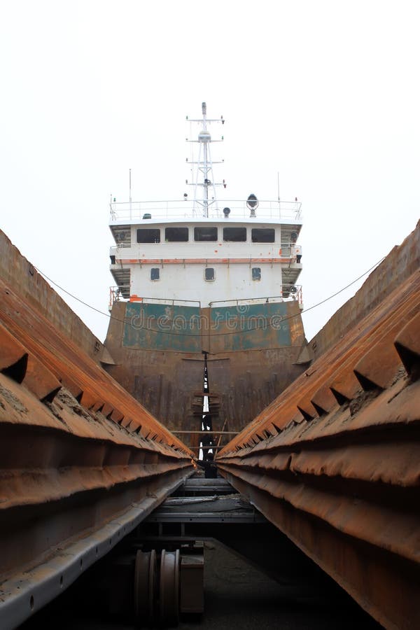 Maintenance of barges stock photo. Image of still, details - 20619434