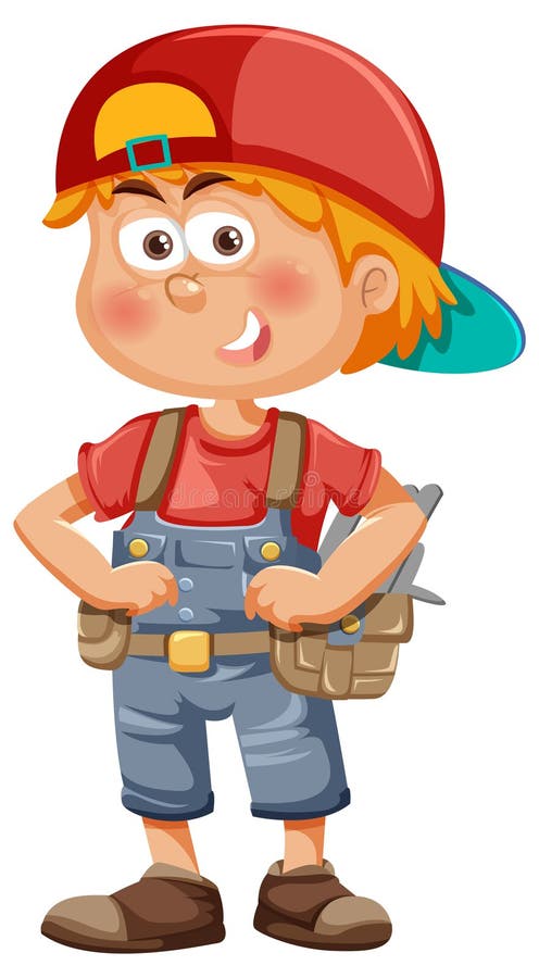 Maintenance Boy Cartoon Character Stock Vector - Illustration of ...