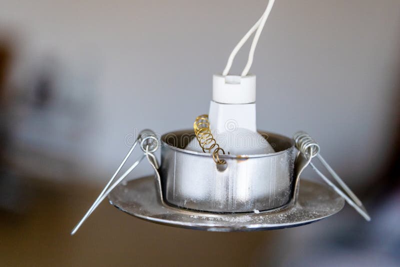 Maintenance Built-in Ceiling Light in Room Stock Image - Image of ...