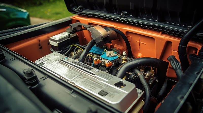 Maintenance car battery stock illustration. Illustration of acid ...