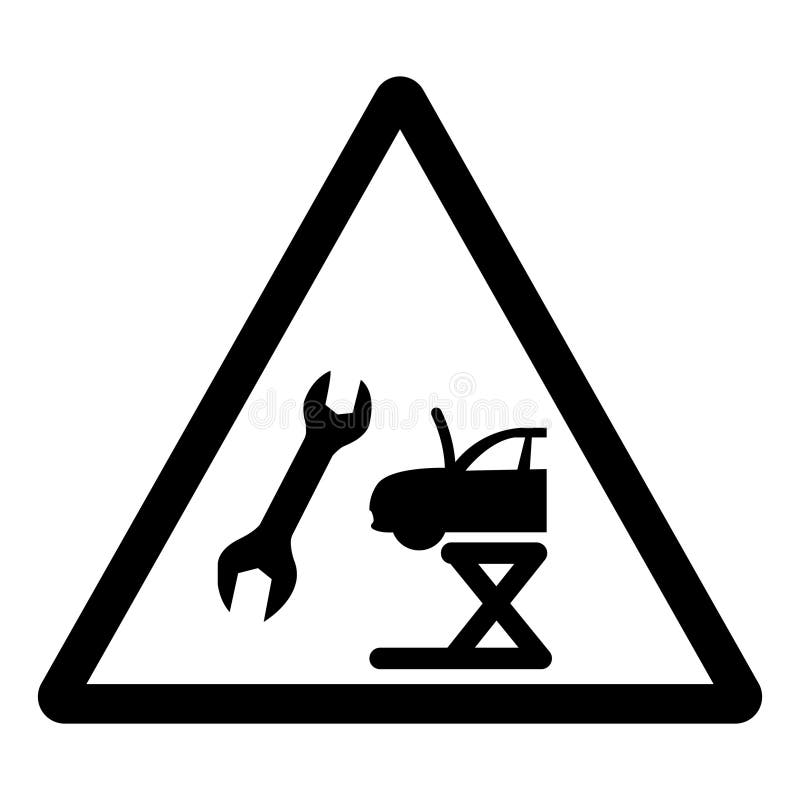 Maintenance Car Symbol Sign, Vector Illustration, Isolated on White ...