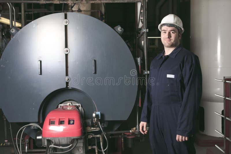 Maintenance Engineer Checking Technical Data of Stock Photo - Image of ...