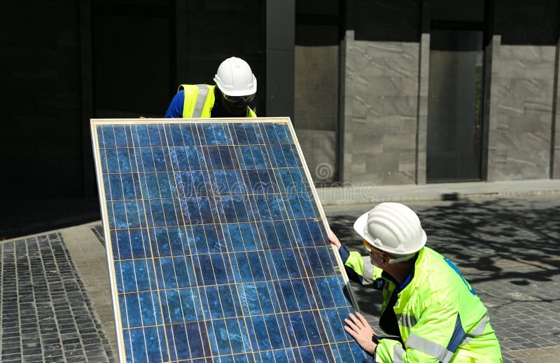 Portrait of Engineer Man or Worker, People, with Solar Panels or Solar ...