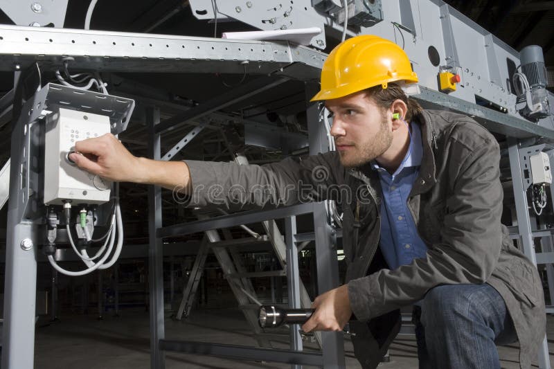 Maintenance Engineer at Work Stock Photo - Image of hand, knob: 6425502