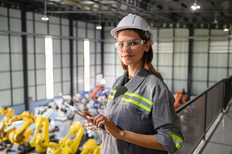 Maintenance Engineer Worker Working with Robotic Machine Automation ...
