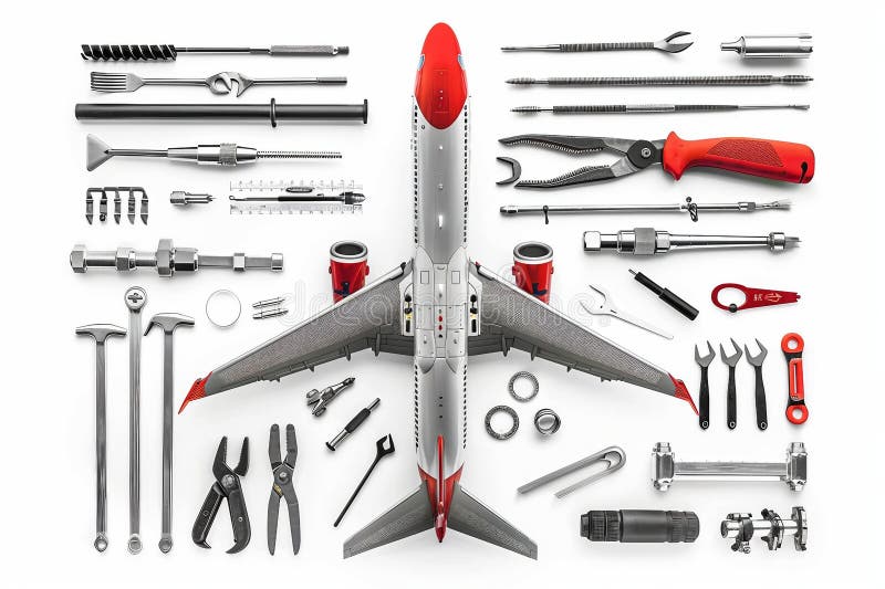 Maintenance Essentials on White Background Stock Illustration ...