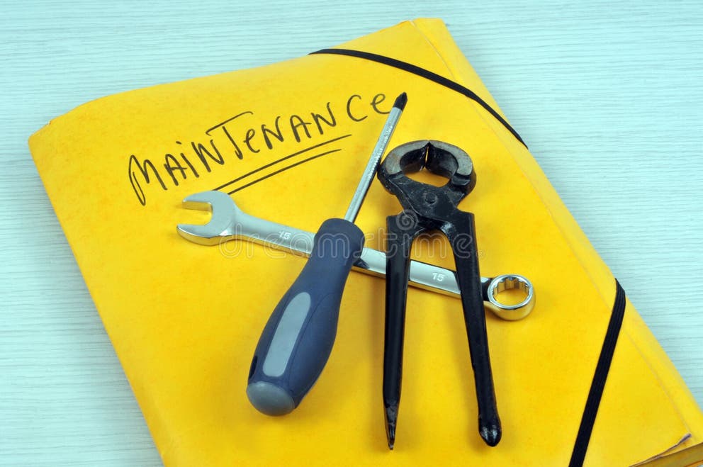 Maintenance Folder with Tools Laid on it Stock Illustration ...